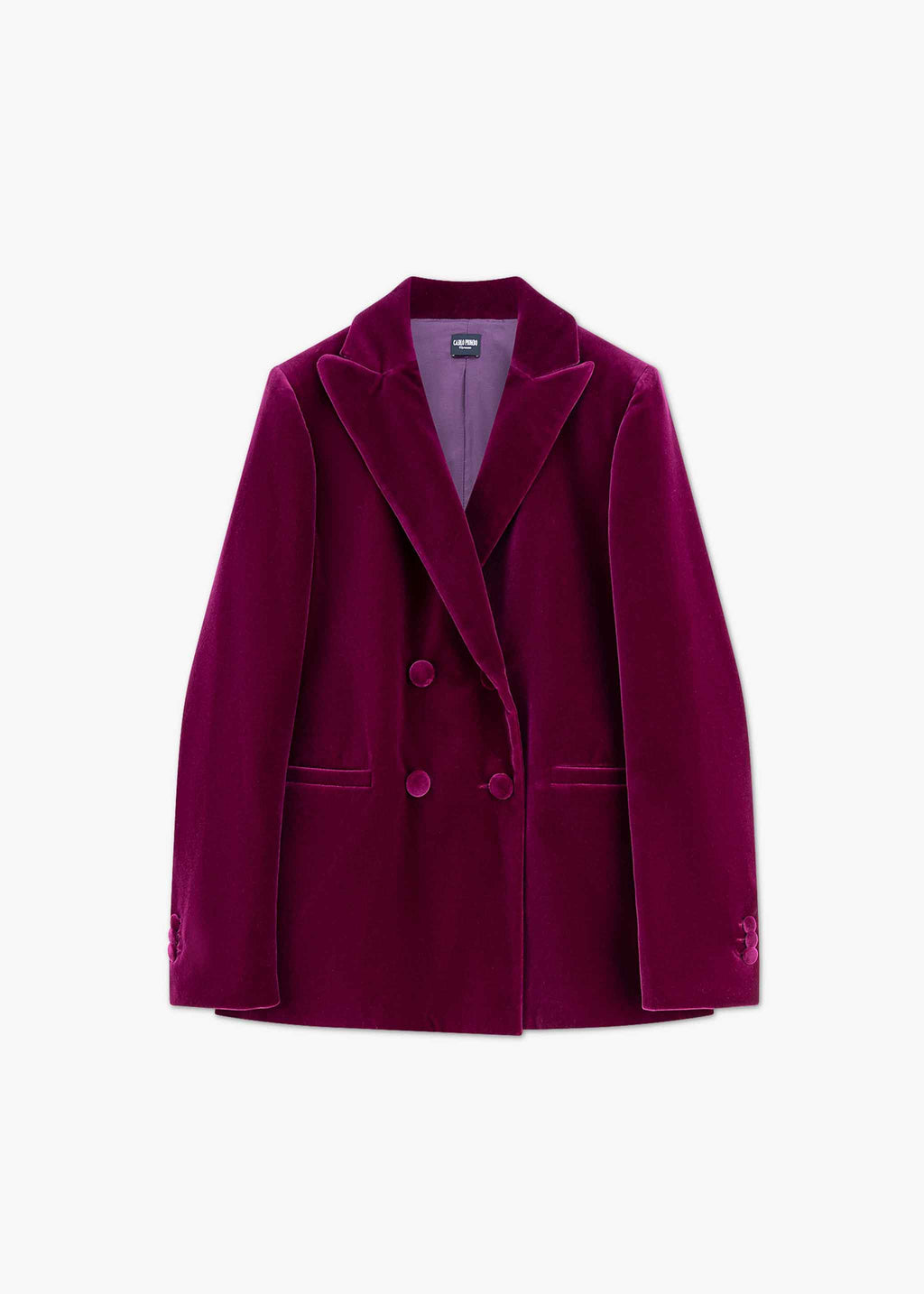 'Double' Blazer aus Samt von Carlo Piombo in violet – Dantendorfer