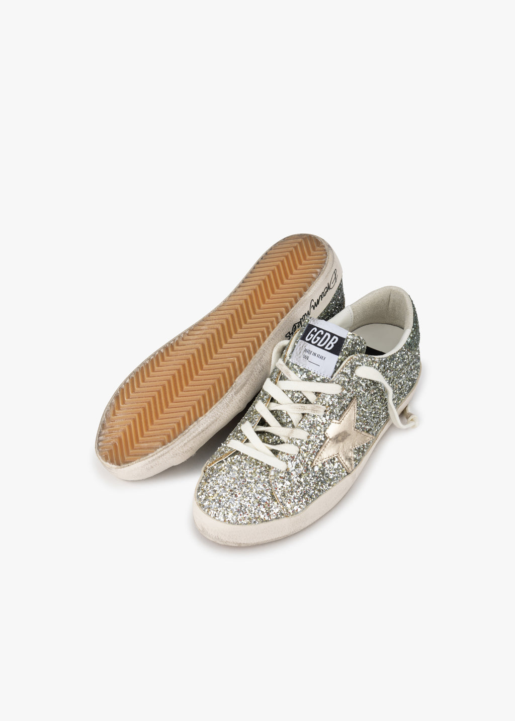 'Super-Star Glitter' Sneakers von Golden Goose in grün – Dantendorfer